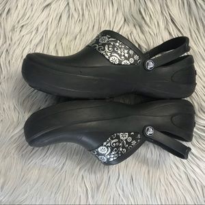 CROCS | Shoes | Crocs Mercy Convertible Work Clogs Black Silver | Poshmark